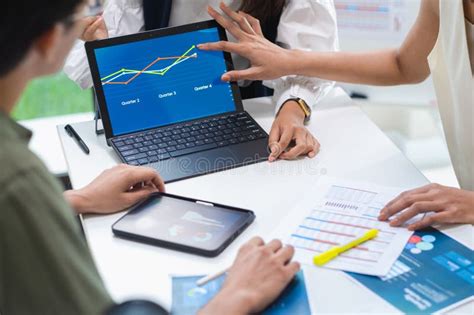 Team Of Financial Discussion Business Planning Analyzing Digital