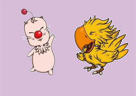 Moogle And Chocobo Sketch By Me R Finalfantasy