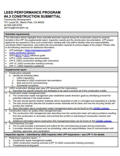 Free 10 Construction Submittal Samples In Pdf Ms Word