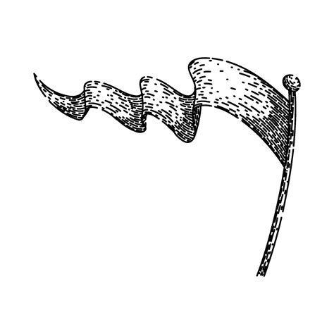 Symbol Flag Waving Sketch Hand Drawn Vector Art At Vecteezy