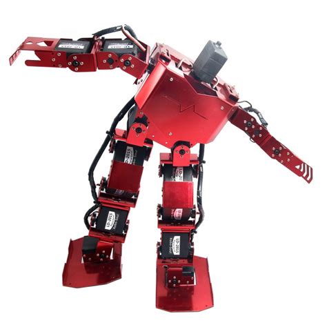 Red 17dof Robo Soul H30 Biped Robotics Humanoid Robot Aluminum Frame Full Kit W17pcs Servo