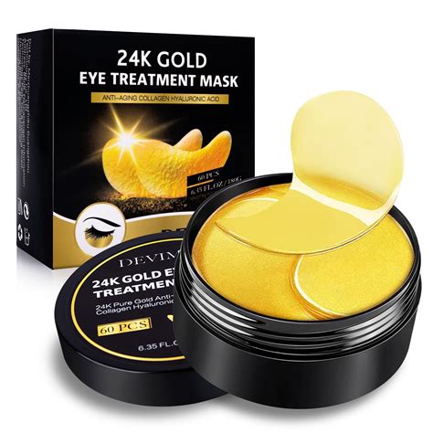Devimic 24k Gold Eye Mask 30 Pairs Under Eye Masks For Dark Circles