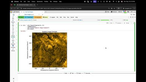 how to use sunpy to plot solar images in jupyter using cocalc youtube