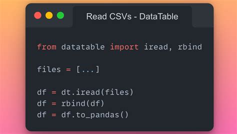 How To Read Multiple Csv Files Non Iteratively And Without Pandas