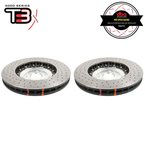 Dba T3 5000 Drilled Dimpled Rotors Silver Audi Rs3 Rsq3 20cupra Front