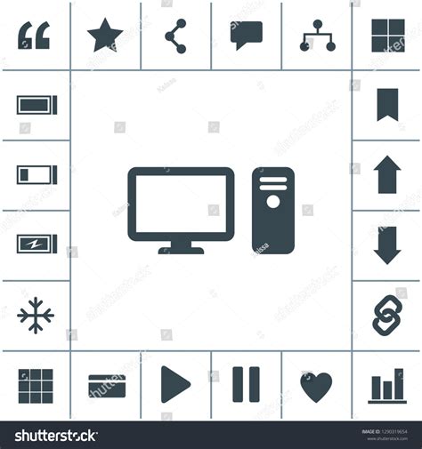 Computer Case Monitor Keyboard Mouse Vector Stock Vector Royalty Free