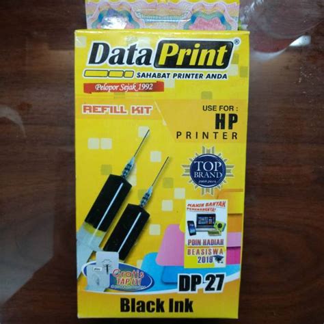 Jual Dataprint Refill Tinta Suntik Hp Dp 027 Dp27 Hitam Warna Black
