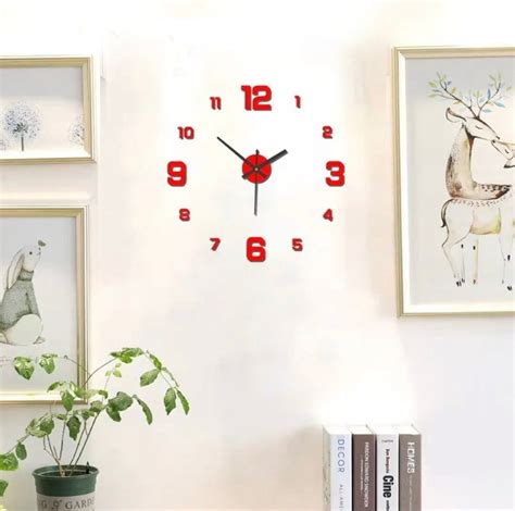 Creative Frameless Diy Wall Clock Wall Decal Home Silent Clock Living