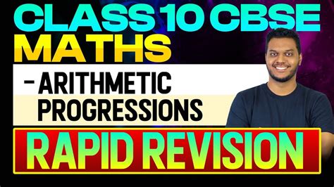 Cbse Class 10 Arithmetic Progressions Rapid Revision Eduport Youtube