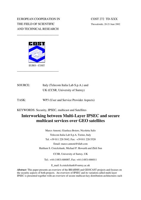 pdf interworking between multi layer ipsec and secure multicast