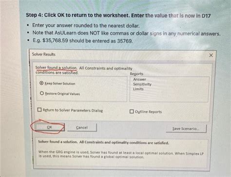 Solved Excel Solver Is A Microsoft Excel Add In Program We Chegg