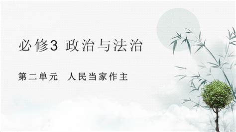 第二单元 人民当家作主 期末复习课件（知识回顾 典型例题 方法技巧） 2020 2021学年高一政治统编版必修三（共123张ppt） 21世纪教育网