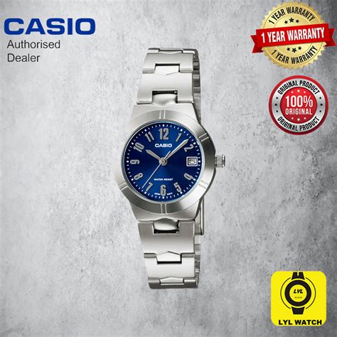 Ready Stock Casio Womens Analog Watch Ltp 1241d 2a2 Stainless Steel Strap Date Display
