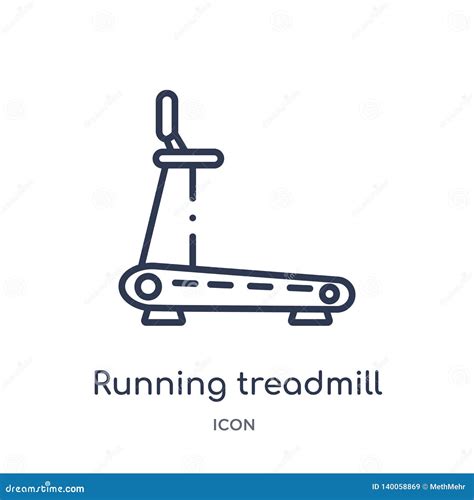 Linear Man On Treadmill Icon From Behavior Outline Collection Thin Line Man On Treadmill Vector