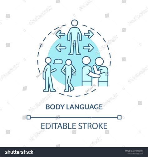 Body Language Turquoise Concept Icon Nonverbal Stock Vector Royalty Free 2148512657 Shutterstock