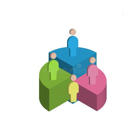 Market Segmentation Chart Icons Stock Illustration Illustration Of