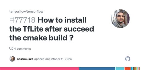 How To Install The Tflite After Succeed The Cmake Build · Issue 77718 · Tensorflowtensorflow
