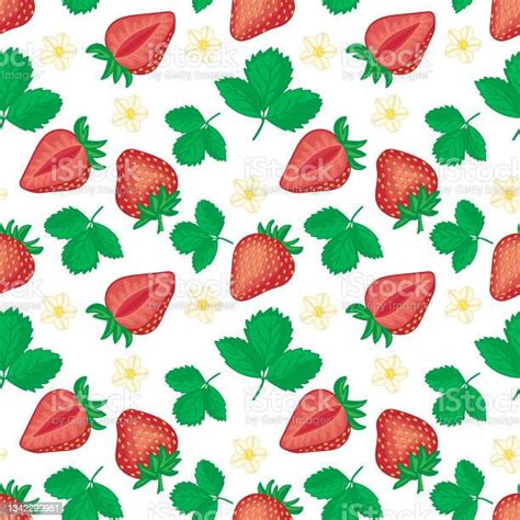 잘 익은 딸기와 매끄러운 패턴 주방 액세서리 의류 의 디자인 개체 그룹에 대한 스톡 벡터 아트 및 기타 이미지 개체 그룹 건강한 생활방식 과일 Istock