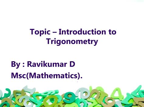 Trigonometry Ppt Pptx