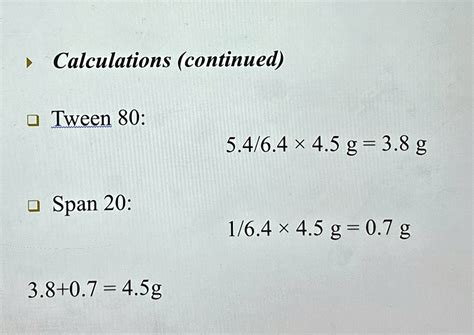 Calculations Amount Of Emulsifiers 5 Imes 90m L 100 4 5g Castor