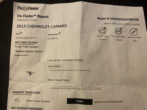 Engine Power Reduced Code P1682 Hi Ive Been Having This