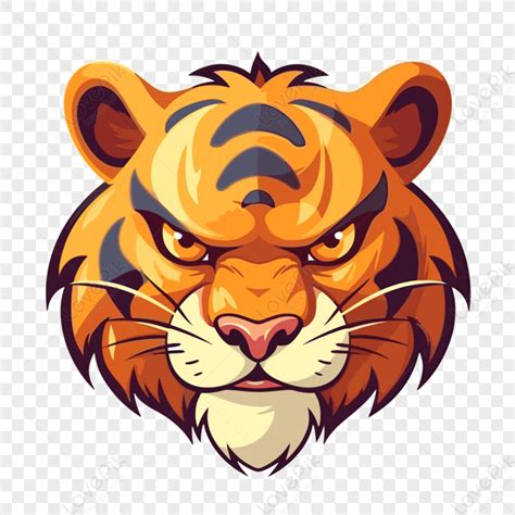 호랑이 얼굴 벡터클립 아트만화상표 Png 일러스트 무료 다운로드 Lovepik