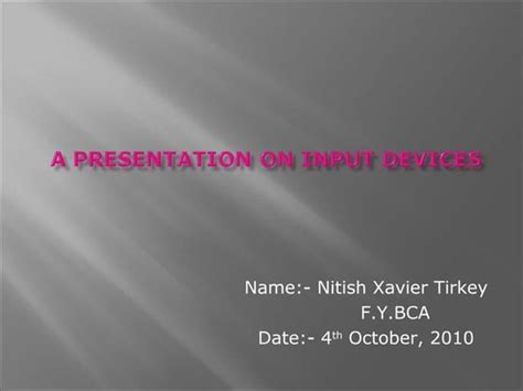 ppt on input and output devices pptx