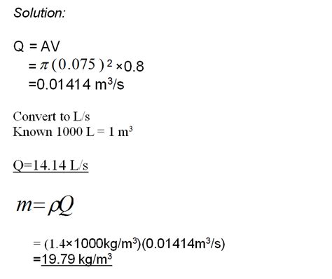 Mass Flow Rate And Volumetric Flow Rate