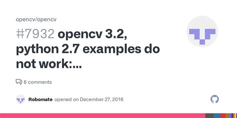 Opencv 32 Python 27 Examples Do Not Work Cv2