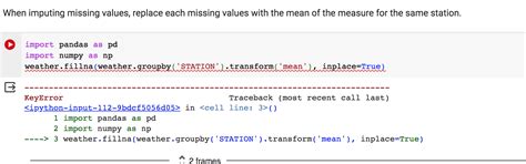 Solved When Imputing Missing Values Replace Each Missing