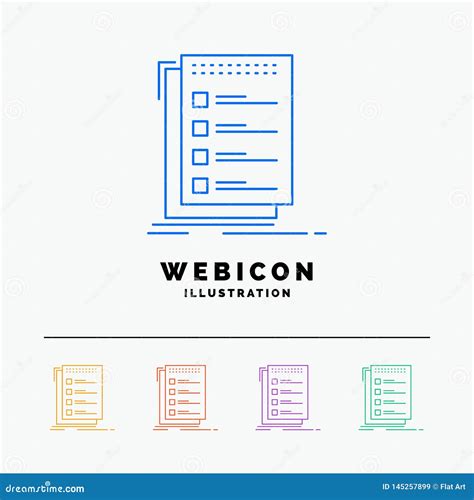 Check Checklist Feature Featured Features Bold And Thin Black Line Icon Set Cartoon Vector