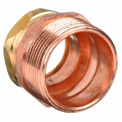 NIBCO Adapter Wrot Copper 1 1 2 In MNPT X SJ 39R571 9047 11 2 Grainger