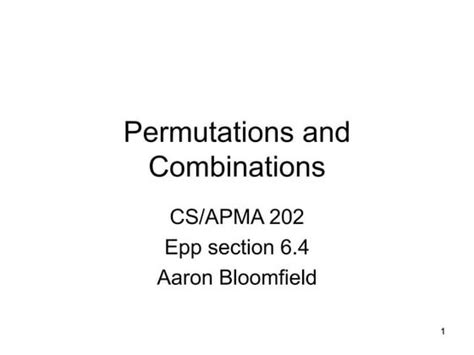 Permutations And Combinations Theoryppt