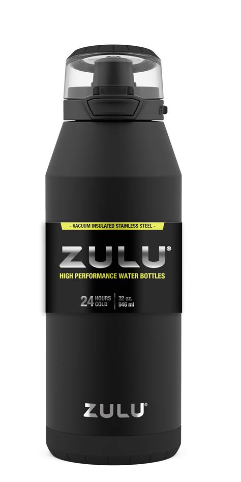 Zulu Swift 32 Fluid Ounce Stainless Steel Vacuum Insulated Water Bottle