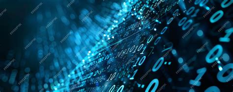 Premium Photo Information Technology And Blue Digital Binary Data