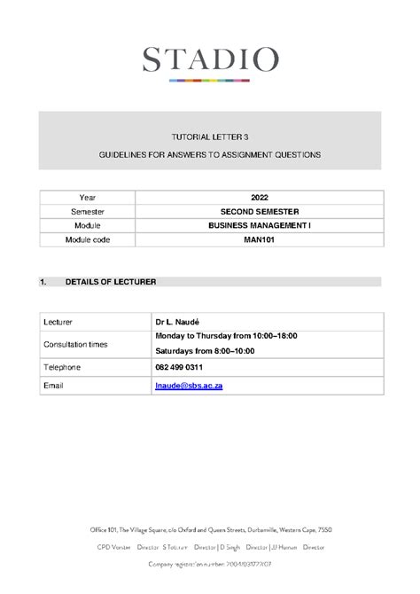 Man101 Assignment Answers 2022 02 Tutorial Letter 3 Guidelines For