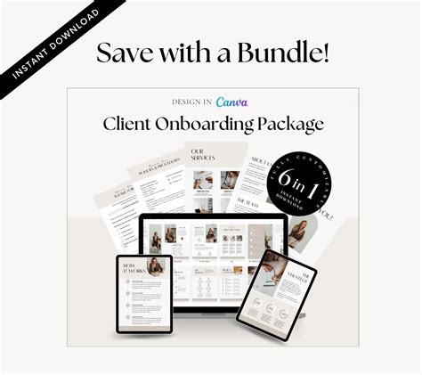 Welcome Packet Canva Template New Client Onboarding Bundle Client Proposal Virtual Assistant