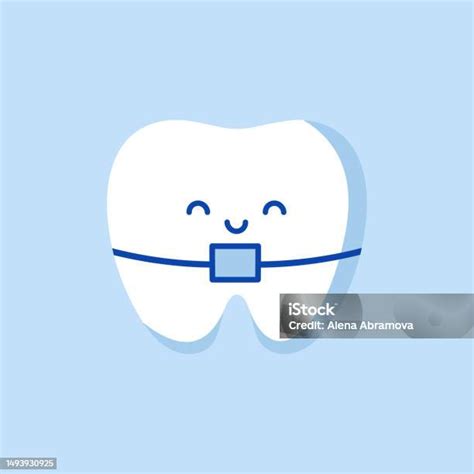 교정기에 있는 치아 아이콘은 파란색 배경에 분리되어 있습니다 치과 아이콘 0명에 대한 스톡 벡터 아트 및 기타 이미지 0명 가공의 인물 개선 Istock
