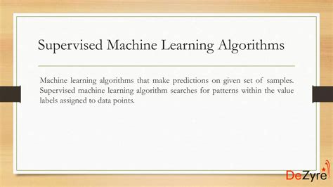 Machine Learning Algorithms Pptx Artificial Intelligence