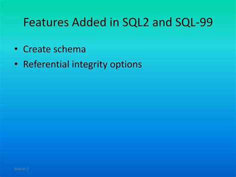 Adbms 21 Sql 99 Schema Definition Constraints And Queries Ppt