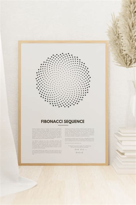 Fibonacci Sequence Golden Ratio Printable Wall Art Math Science Physics Printable Download
