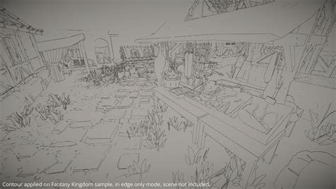 contour edge detection and outline post effect urp render graph