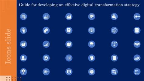 Icon Guide For Developing An Effective Digital Transformation Strategy Mkt Ss Ppt Template