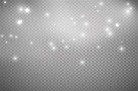먼지 불꽃과 황금 별은 특별한 빛으로 빛난다 투명한 배경에 벡터 반짝임 크리스마스 조명 효과 반짝이는 마법의 먼지 입자 프리미엄 벡터