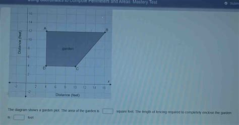 Solved To Compute Perimeters And Areas Mastery Test Subm The Diagram