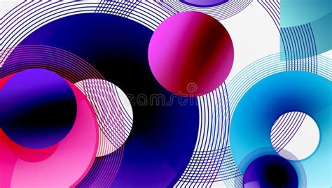 Sleek Vector With Overlapping Circles In Vibrant Colors And Smooth Gradients Dynamic