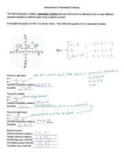 Extra Practice Writing Equation For Piecewise Function No Grade Key Pdf Introduction To