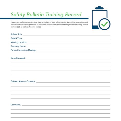 Safety Bulletin Training Record Risk Management — Irwin Siegel Agency Safety Bulletin Training Record Risk Management — Irwin Siegel Agency