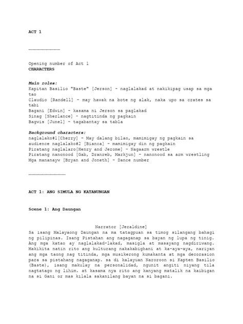 Script The Pirates Song Complete Without The Ending Updated Pdf