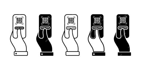 Premium Vector Holding Phone And Scanning Qr Code Scanning Qr Code With Smartphone Scan